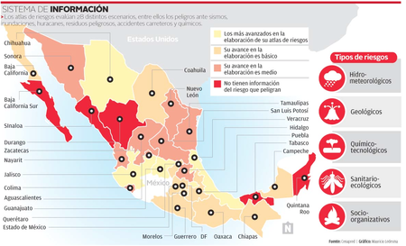 Centinela Digital - Sólo dos estados tienen Atlas de Riesgo actualizado